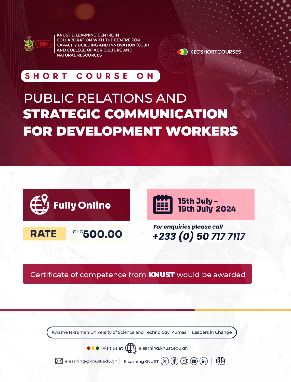 Public Relations and Strategic ShortCourse | Elearning, KNUST